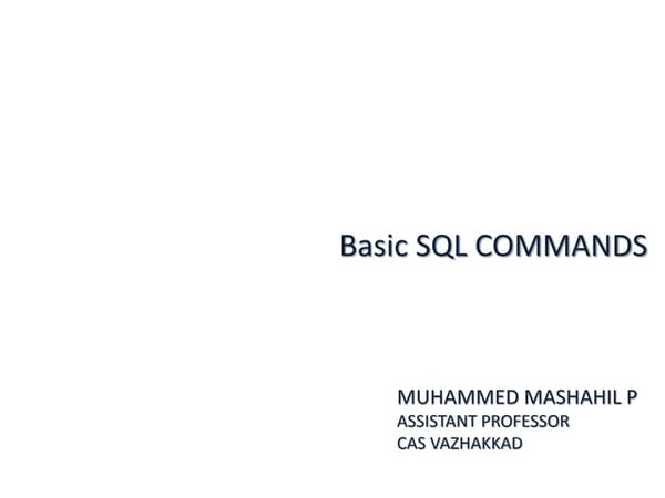 Structured Query Language Sql Lecture 5 Introduction To Databases 9379