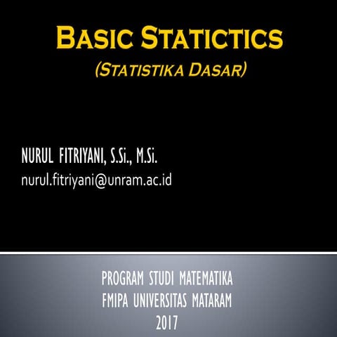 Basic statistics 7 - sampling distribution | PDF