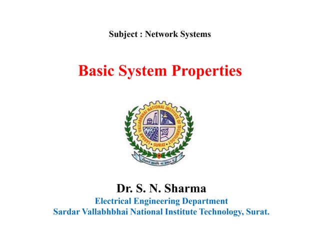 Lecture 4: Classification of system | PDF