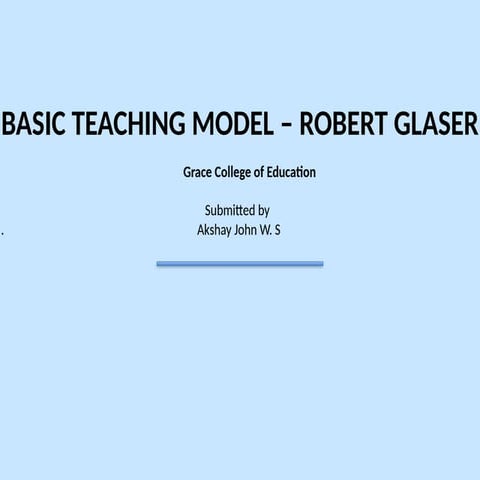 Basic_Teaching_Model_Robert_Glaser_Flowchart.pptx