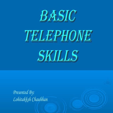 Basic Telephone Skills | PPT | Telecommunications Industry | Industries