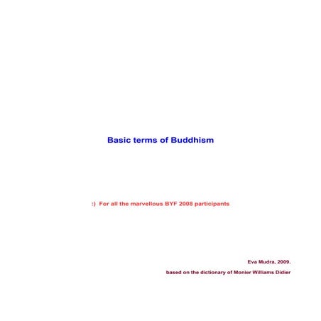 Basic terms of buddhism | PDF | Hinduism | Religion & Spirituality