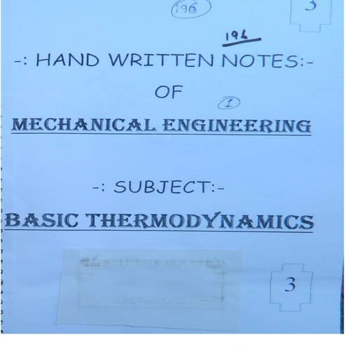 Basic thermodynamics for mechanical engineering | PDF