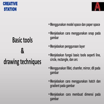 Basic tools _ drawing techniques AutoCAD_Mas Raja (Creative Station ...