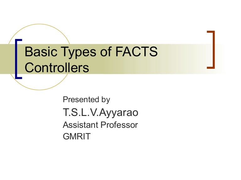 Basic types of facts controllers