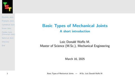 Loic Donald Waffo M., M.sc. mechanical engineer