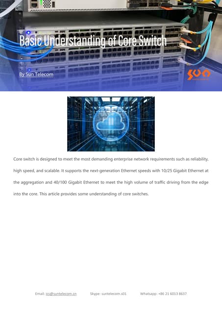 Layer 3 Network Switches | Cloud Infotech | PPT