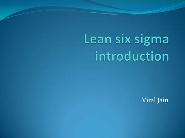 Lean 6 sigma | PPTX