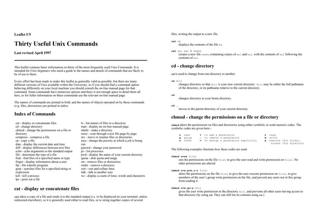 Basic Unix Commands1 Ppt 7518