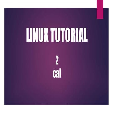 How to use cal command in Linux | PPTX
