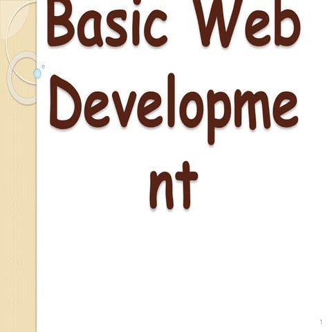 Basic web development | PPT