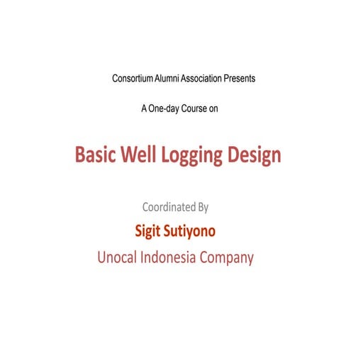 Basic well logging design | PDF