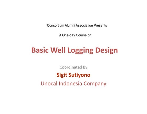 Sp log - Well logging | PPT