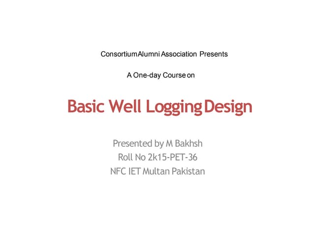 Well logging | PPTX