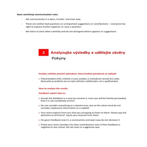 Basic workshop communication rules | PDF