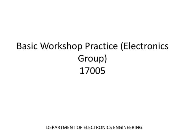 Introduction to Basic electronics | PPT