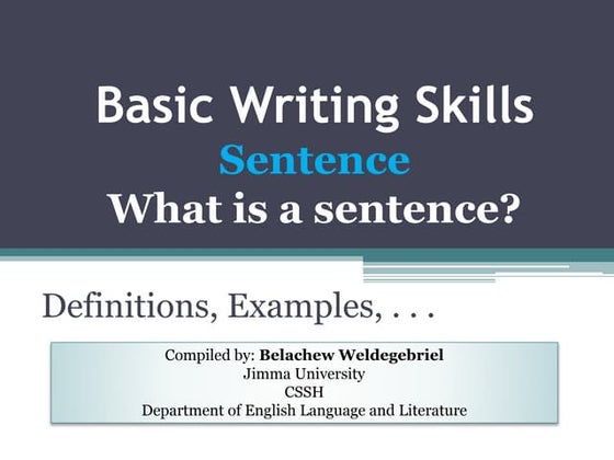 Sentence Types: Declarative, Interrogative, Imperative and Exclamatory ...