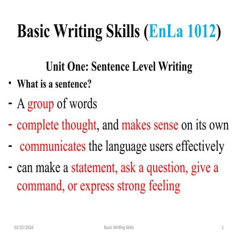 Basic_Writing_Skills_PPT (Revised).pptxx | PPTX
