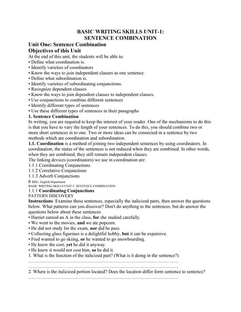Synthesis of sentence rules with example. | PDF