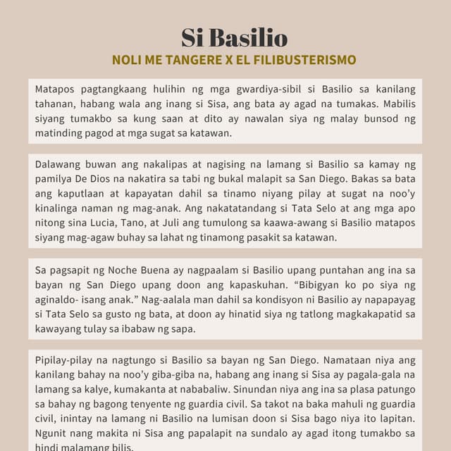 Buod Ng Buhay Ni Basilio Pdf