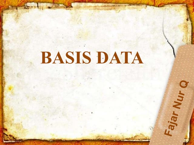 Modul 3 matakuliah Basis Data - Data Model | PPTX