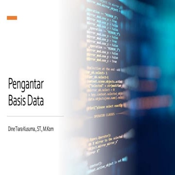 Basis_Data20221_Part 1 DBMS Pengguna Basis Data | PPT | Free Download