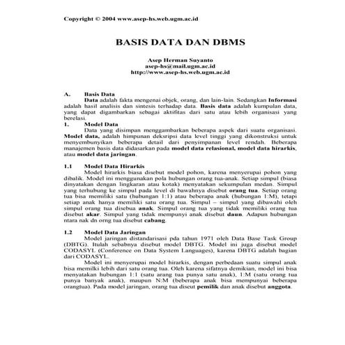 Basis data dan dbms | PDF