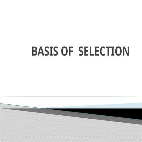 Methods of selection in animal genetics and breeding | PPTX