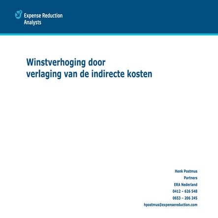 Dienstverlening Expense Reduction Analysts | PDF