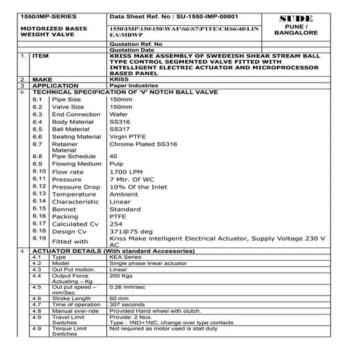 Basis weight valve | PDF