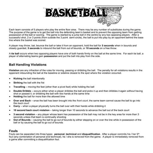 Basketball | PDF