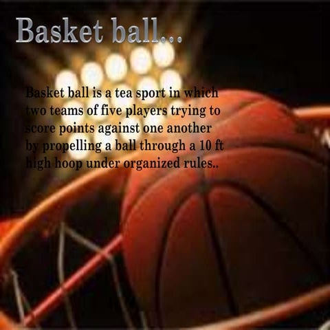 Basket ball presentation with 5 slides | PPTX