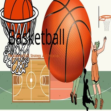 Basketball Education Presentation In Green Orange Illustrated Style.pptx