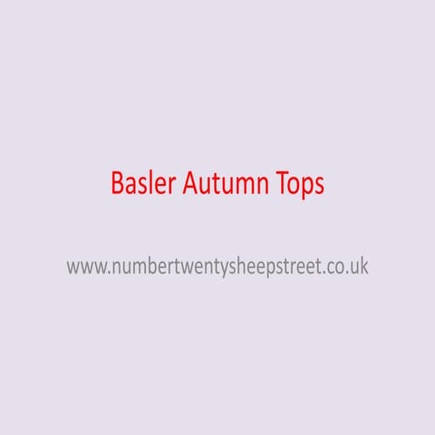 Basler Autumn Tops | PPTX