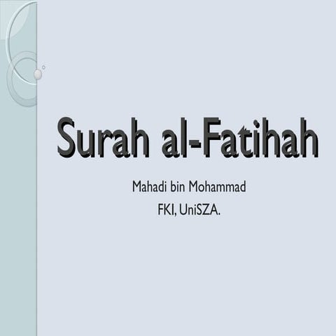 Surat al fatihah | PDF