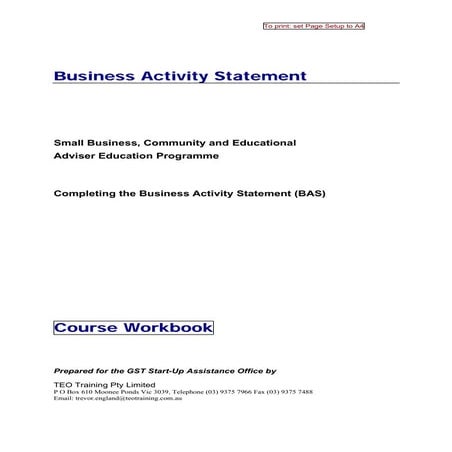 Bas workbook | PDF