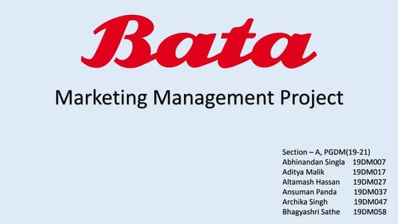 PROJECT ON BATA | PDF
