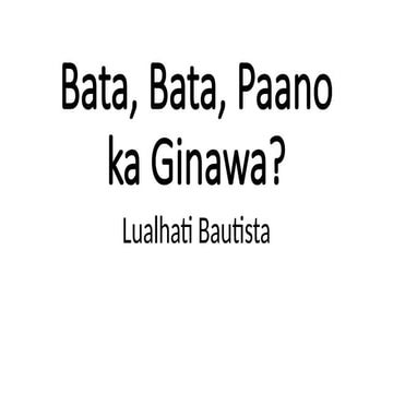 ANG ALAGA Isinulat ni Barbara Kimenye Isang Kuwento Mula sa Africa | PPTX