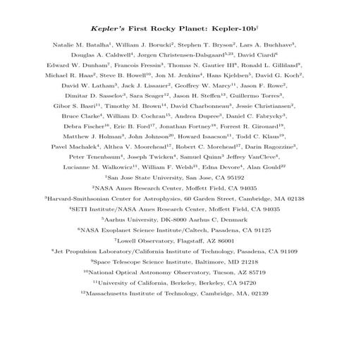 Batalha n kepler-10b | PDF