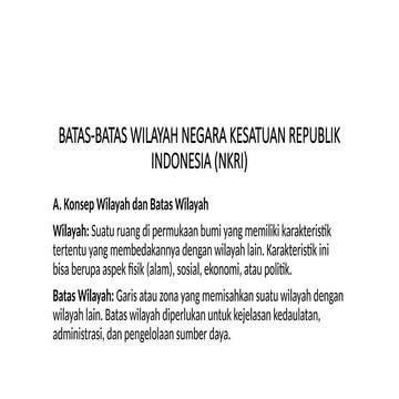 Wilayah Negara Kesatuan Republik Indonesia | PPTX