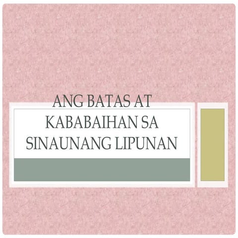 Batas at Kababaihan Powerpoint Presentation | PPTX