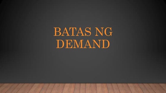 Salik ng demand | PPT