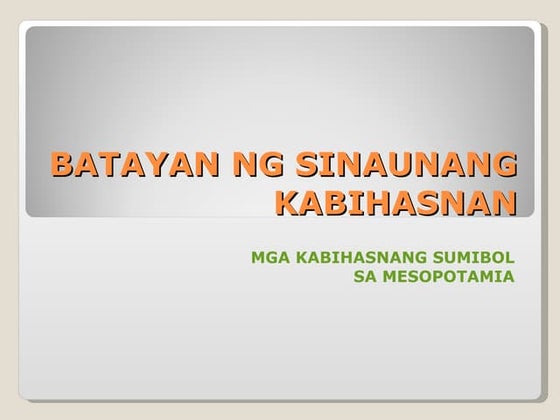 Ang mga sumerians | PPTX