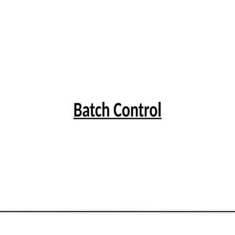 Batch Process, as per standard for batch sequense | PPTX