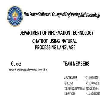 Chatbot Using Natural Language Processing Pptx