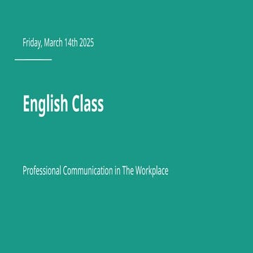 Professional Communication in The WorkplaceBATCH 3 - English Class #3.pptx