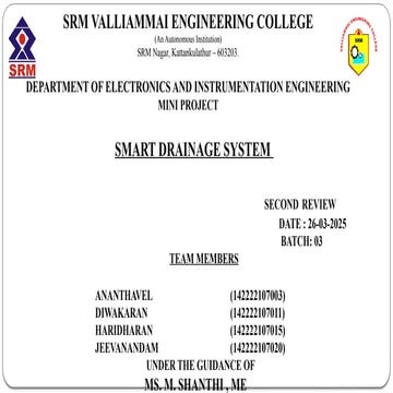 Batch 3 Smart drainage system using iot | PPT