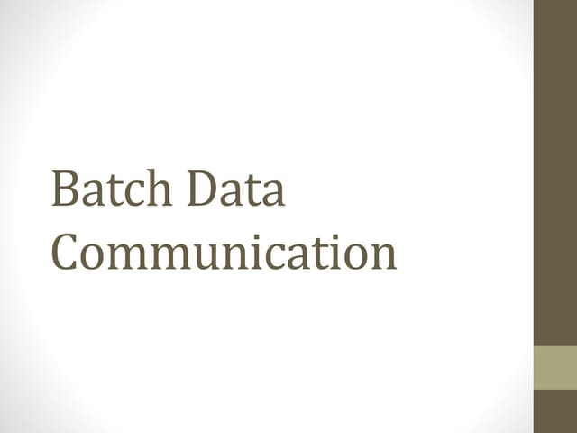 Sap Batch Data Communication Pptx Databases Computer Software And