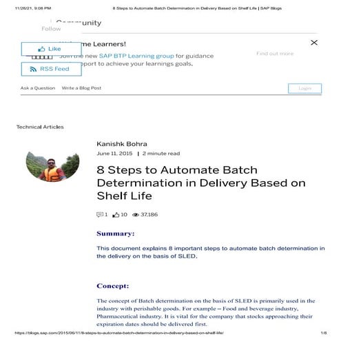 Batch determination | PDF