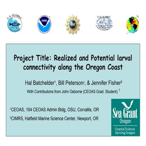 Larval connectivity along the Oregon coast | PPT